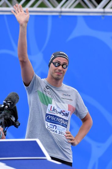 Piero Codia During European Swimming Championships Editorial Stock ...