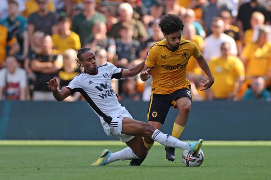 Fulhams Bobby Reid Wolverhampton Wandererss Rayan Editorial Stock Photo ...