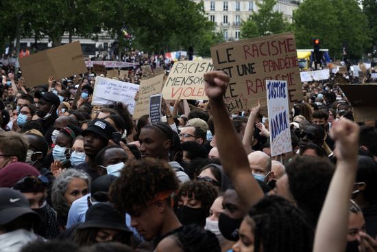 Protesters Raise Their Fist Give Finger Editorial Stock Photo - Stock ...