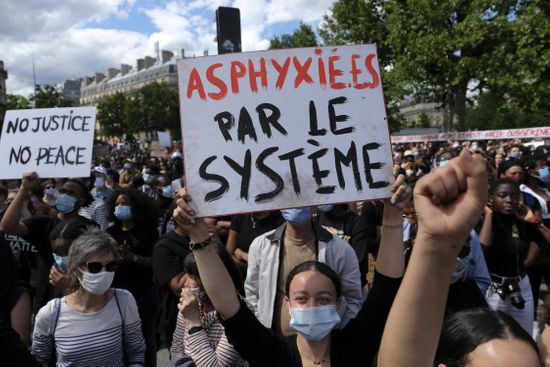 Protesters Raise Their Fist Give Finger Editorial Stock Photo - Stock ...