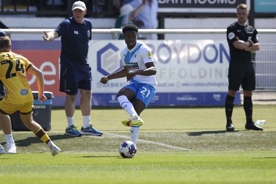 Tyrell Warren Barrow Afc On Ball Editorial Stock Photo - Stock Image ...