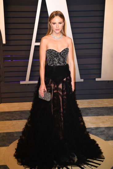 Halston Sage Attending 2019 Vanity Fair Editorial Stock Photo - Stock ...