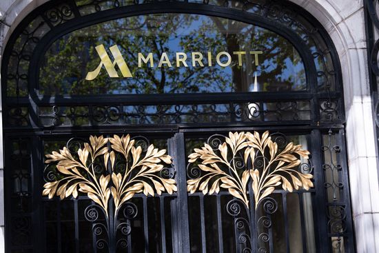 Shop Sign Marriott Hotel On April Editorial Stock Photo - Stock Image ...