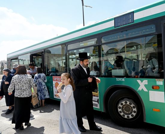 Ultraorthodox Jews Get On Israeli Egged Editorial Stock Photo - Stock ...