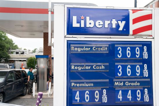 Sign Displays Prices Various Grades Gasoline Editorial Stock Photo ...