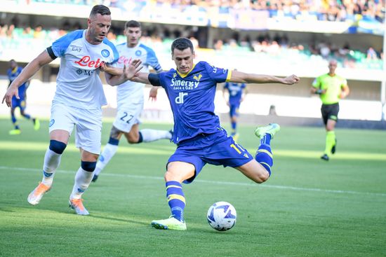 Veronas Kevin Lasagna Tries Score Goal Editorial Stock Photo - Stock ...