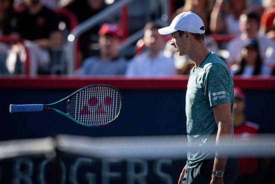 Hubert Hurkacz Poland Throws His Racket Editorial Stock Photo - Stock ...