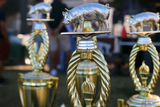 Trophies Best Ribs Best Sauce Displayed Editorial Stock Photo - Stock ...