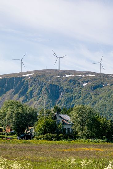 Wind Turbines Nordland County Norway On Editorial Stock Photo - Stock ...