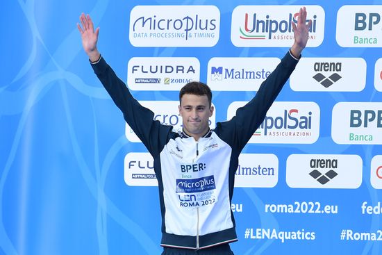 Alberto Razzetti During European Swimming Championships Editorial Stock ...