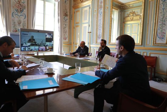 French President Emmanuel Macron Back General Editorial Stock Photo ...