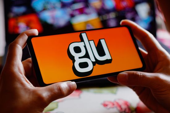 This Photo Illustration Glu Mobile Logo Editorial Stock Photo - Stock ...