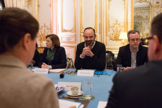 French Prime Minister Edouard Philippe Look Editorial Stock Photo ...