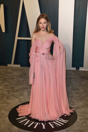 Halston Sage Attending Vanity Fair Oscar Editorial Stock Photo - Stock ...