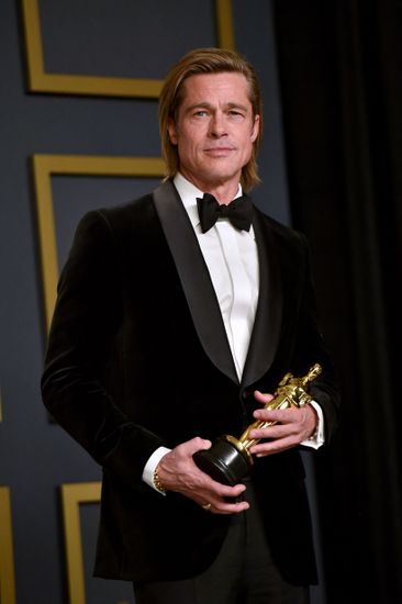 Brad Pitt Winner Best Actor Supporting Editorial Stock Photo - Stock ...