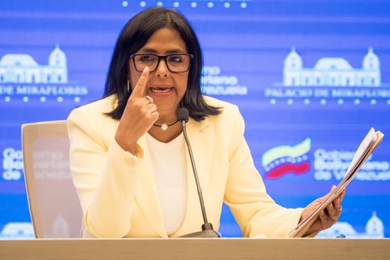 Venezuelan Vice President Delcy Rodriguez Speaks Editorial Stock Photo ...