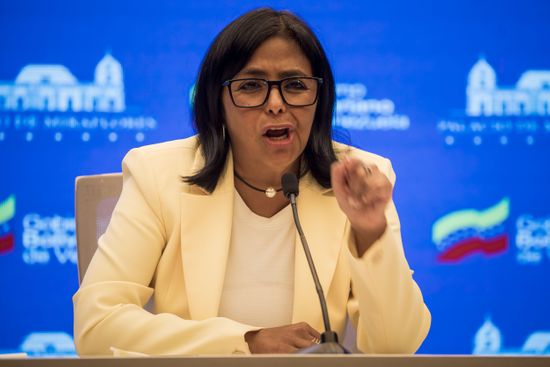 Venezuelan Vice President Delcy Rodriguez Speaks Editorial Stock Photo ...