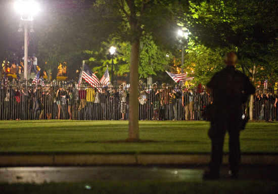 People Celebrate Outside Gates White House Editorial Stock Photo ...