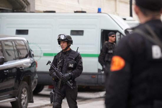Police Vehicle Carrying Two Algerian Former Editorial Stock Photo ...
