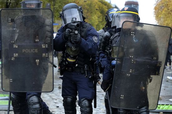 French Riot Police Armed Lbd 40 Editorial Stock Photo - Stock Image ...