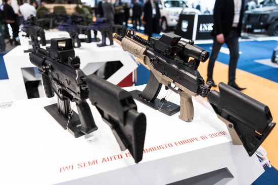 Israeli Manufacturer Israel Weapons Industries Iwi Editorial Stock ...