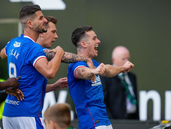Tom Lawrence Rangers Celebrates Team Mates Editorial Stock Photo ...