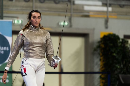Sara Balzer French Fencer Sabre During Editorial Stock Photo - Stock ...