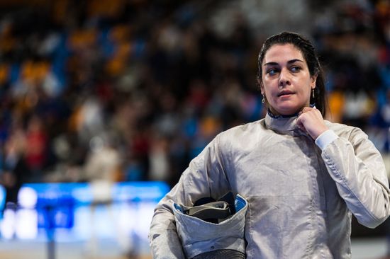 Theodora Gkountoura Greek Fencer Sabre During Editorial Stock Photo ...
