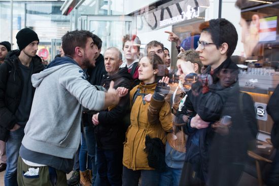 Youth Climate Activists Argue Client Mall Editorial Stock Photo - Stock ...