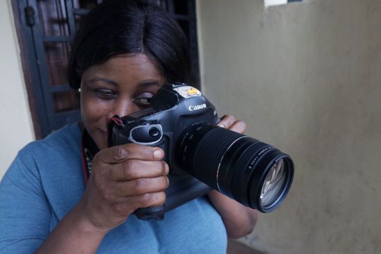 Photographer Trainee Holds Camera During Training Editorial Stock Photo ...