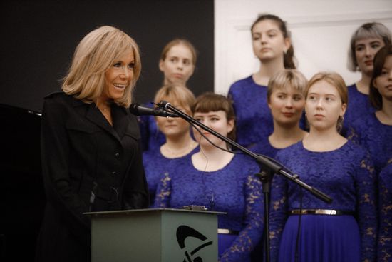 French First Lady Brigitte Macron Princess Editorial Stock Photo ...