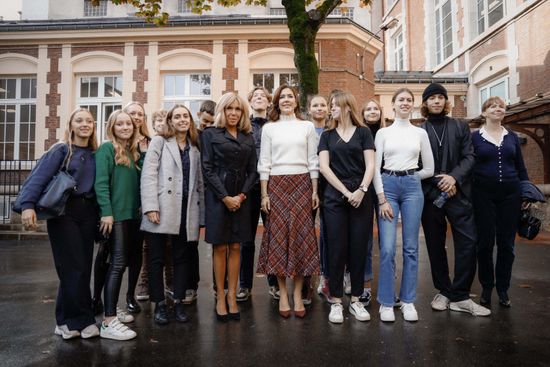 French First Lady Brigitte Macron Princess Editorial Stock Photo ...
