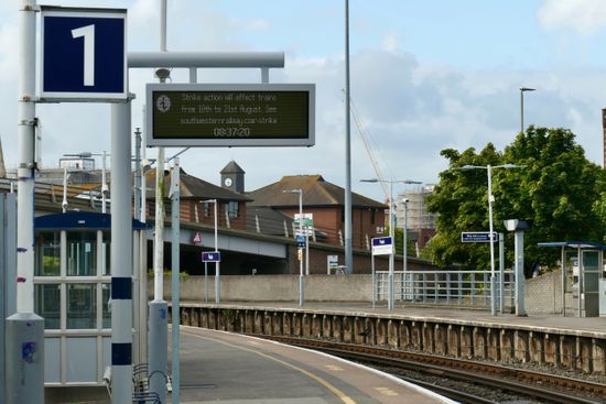 Deserted Poole Train Station On Another Editorial Stock Photo - Stock ...