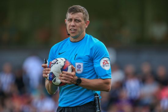 Referee Martin Woods Burst Match Ball Editorial Stock Photo - Stock ...