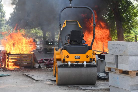 Protesters Set Fire Barricade During Gathering Editorial Stock Photo ...