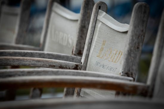 Lords Emblazoned Seating Radlett During Middlesex Editorial Stock Photo ...