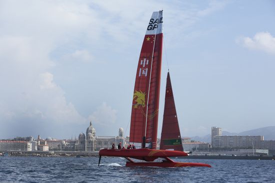 Sailgp F50 Catamaran Racing During Sailgp Editorial Stock Photo - Stock ...