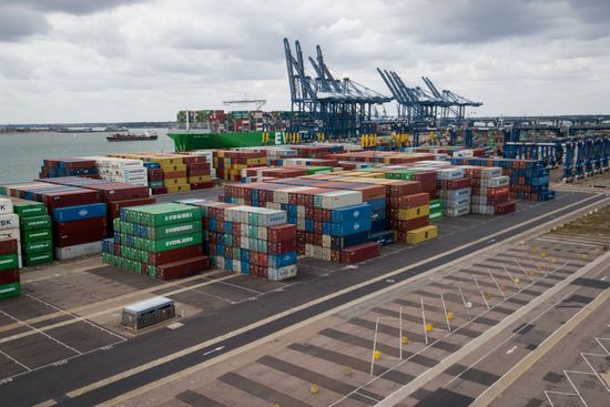 Shipping Containers Empty Lorry Loading Area Editorial Stock Photo ...