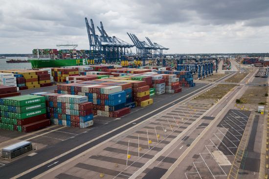 Shipping Containers Empty Lorry Loading Area Editorial Stock Photo ...