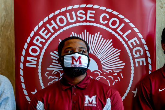 Morehouse College Student Listens Speakers Press Editorial Stock Photo ...