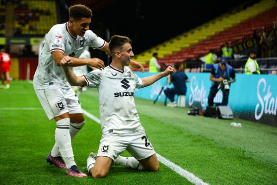 Darragh Burns Mk Dons Celebrates Teammate Editorial Stock Photo - Stock ...