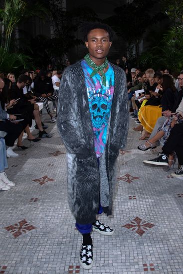 Kailand Morris Attending Amiri Menswear Spring Editorial Stock Photo ...
