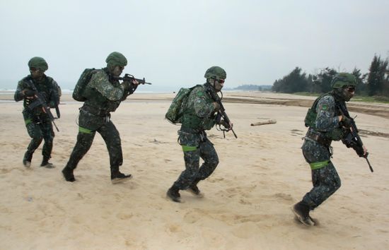 Taiwan Marines Special Force During Antiinvasion Editorial Stock Photo ...