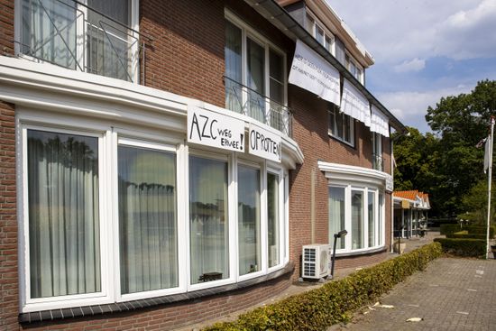 Exterior Landhotel T Elshuys Albergen Protest Editorial Stock Photo ...