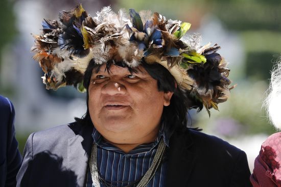 Indian Amazonian Chief Almir Narayamoga Surui Editorial Stock Photo ...
