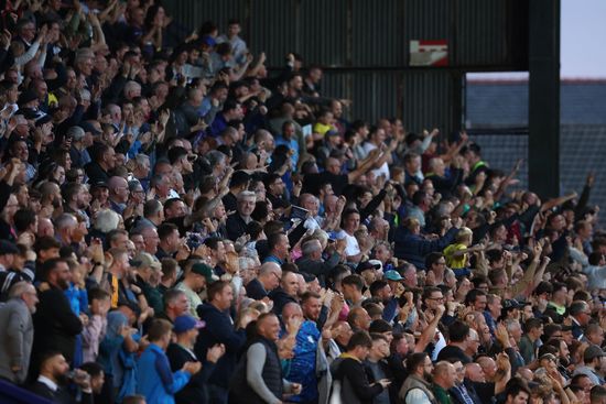Tranmere Rovers Fans Celebrate Opening Goal Editorial Stock Photo ...