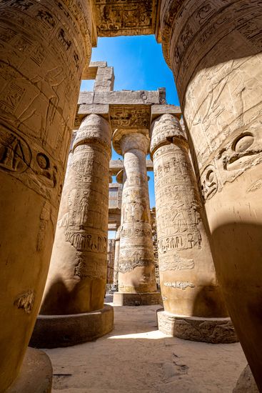Karnak Temple Complex Collection Ancient Temples Editorial Stock Photo ...