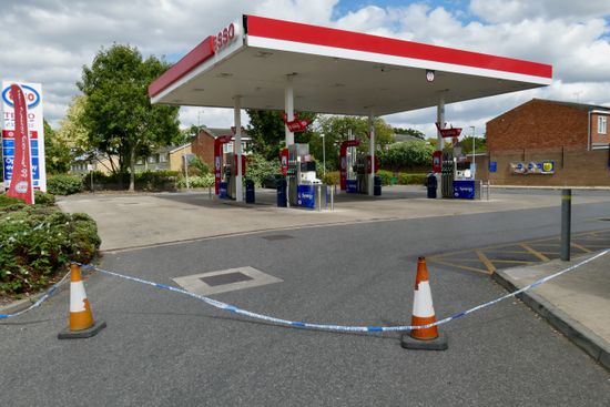 Tesco Express Esso Garage Emmer Green Editorial Stock Photo - Stock ...