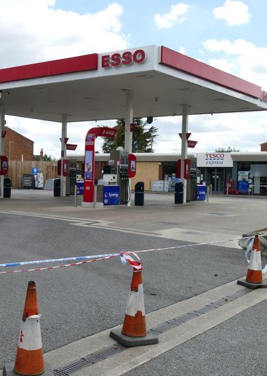 Tesco Express Esso Garage Emmer Green Editorial Stock Photo - Stock ...