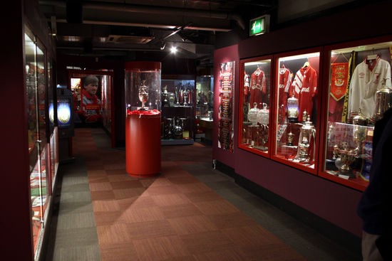 Display Cabinets Liverpool Football Club Museum Editorial Stock Photo ...